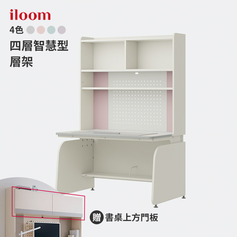 iloom 怡倫家居】2022 LINKI PLUS 四層層架1200型 智能型書桌組 (附LED燈) | meimaii 美賣