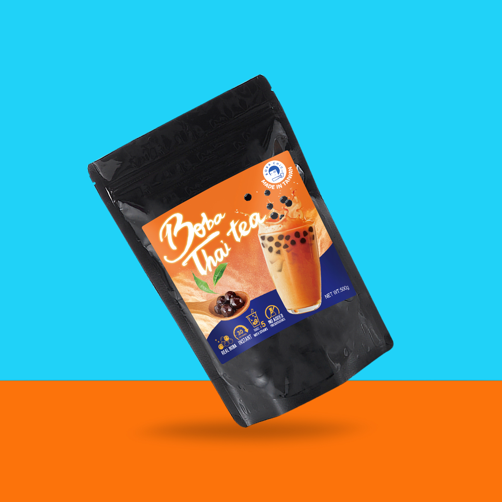 【BOBA CHIC徐可波】泰式珍珠奶茶DIY組合5入 (泰式奶茶X5+珍珠X5) | meimaii 美賣