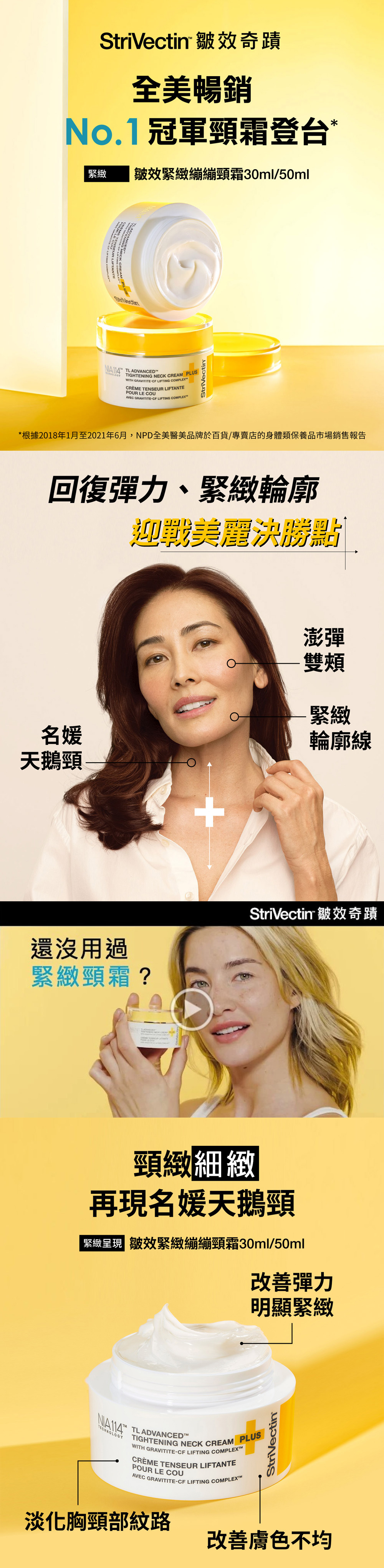 【StriVectin皺效奇蹟】皺效緊緻繃繃頸霜 50ml + 抗皺美唇雙精粹5ml+5ml(無盒) | meimaii 美賣