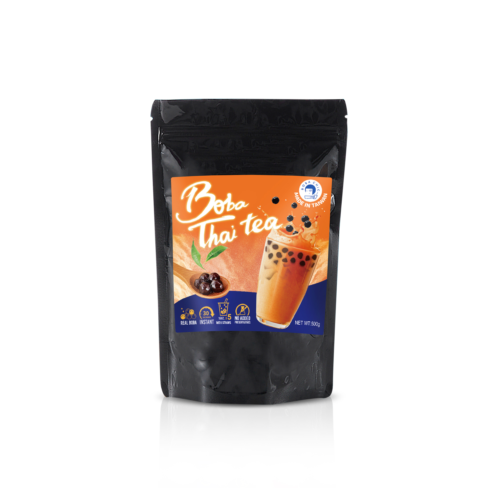 【BOBA CHIC徐可波】泰式珍珠奶茶DIY組合5入 (泰式奶茶X5+珍珠X5) | meimaii 美賣