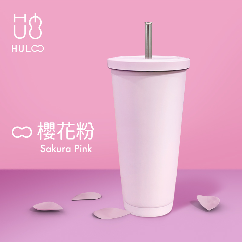 【HULOO】★客製刻名★呼嚕杯，五色任選 (不鏽鋼吸管杯組750ml ) | meimaii 美賣