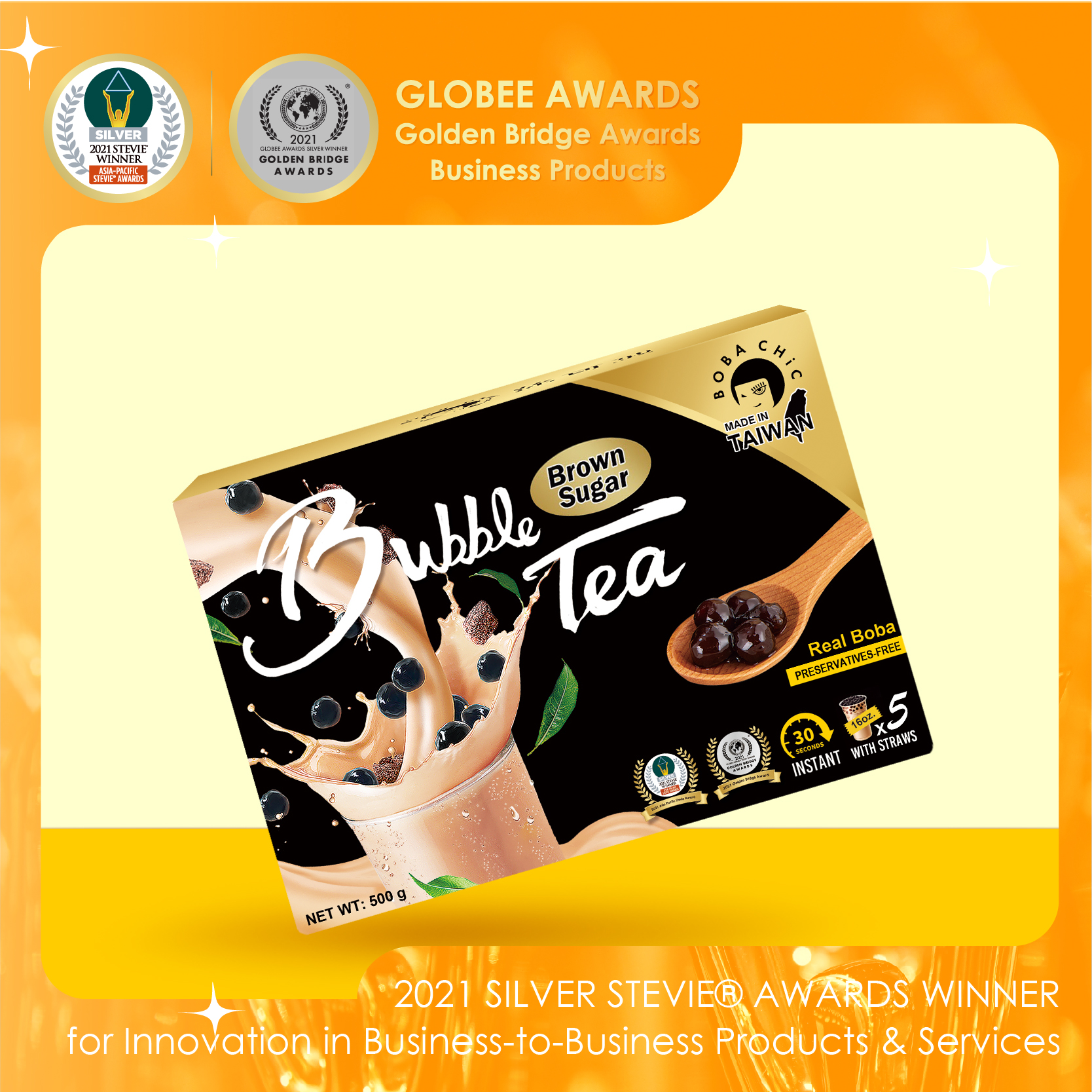 【BOBA CHIC徐可波】黑糖珍珠奶茶DIY組合5入 (黑糖奶茶X5+珍珠X5) | meimaii 美賣